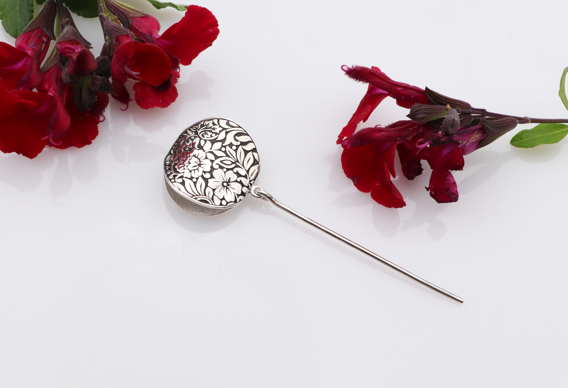 Flower Lace Sterling Silver Bail - Inge Riedel Jewellery